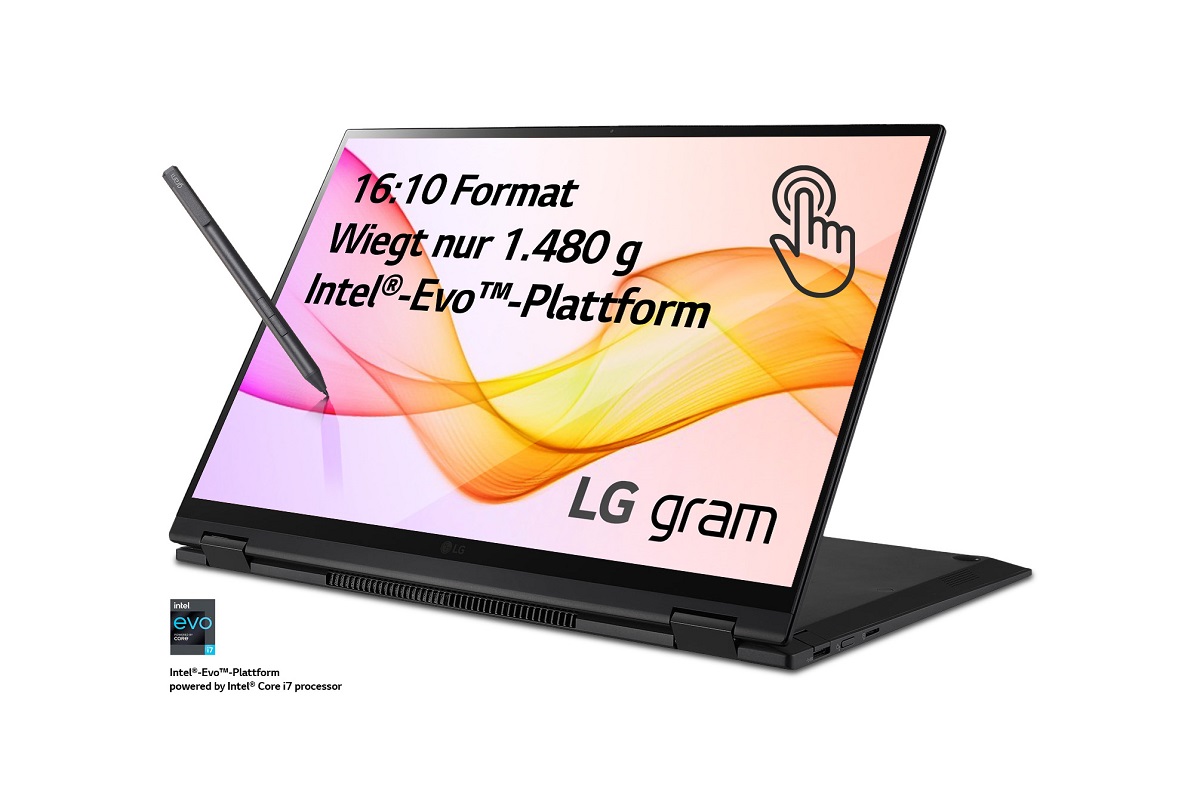 LG gram 2in1 16: Convertible ist ab sofort in Deutschland zu haben
