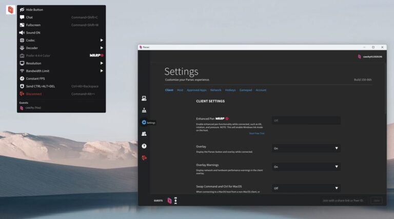 Parsec: Remote-Desktop-Software mit Spiele-Streaming-Qualität