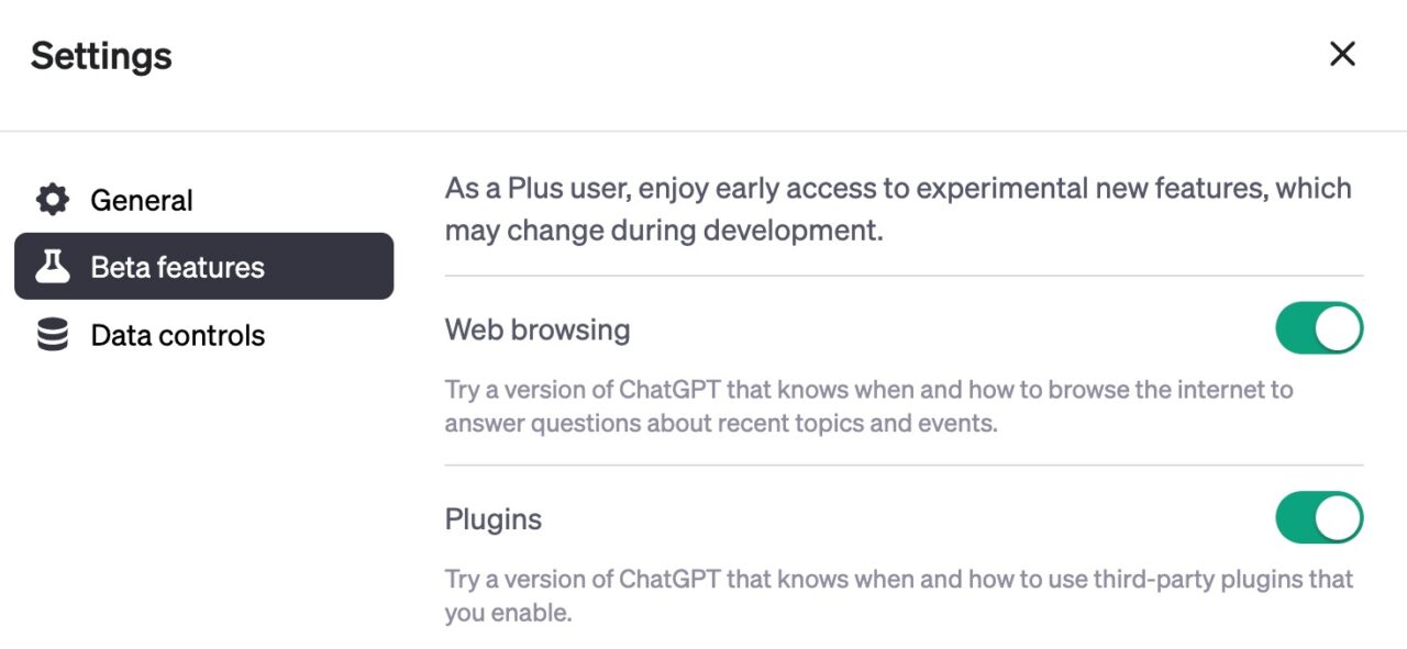 OpenAI: ChatGPT-Plus-Abonnenten können Web-Browsing und Plugins aktivieren
