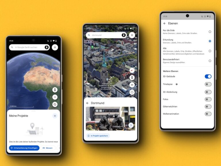 Google Earth für Android: Neue Optik und Funktionen
