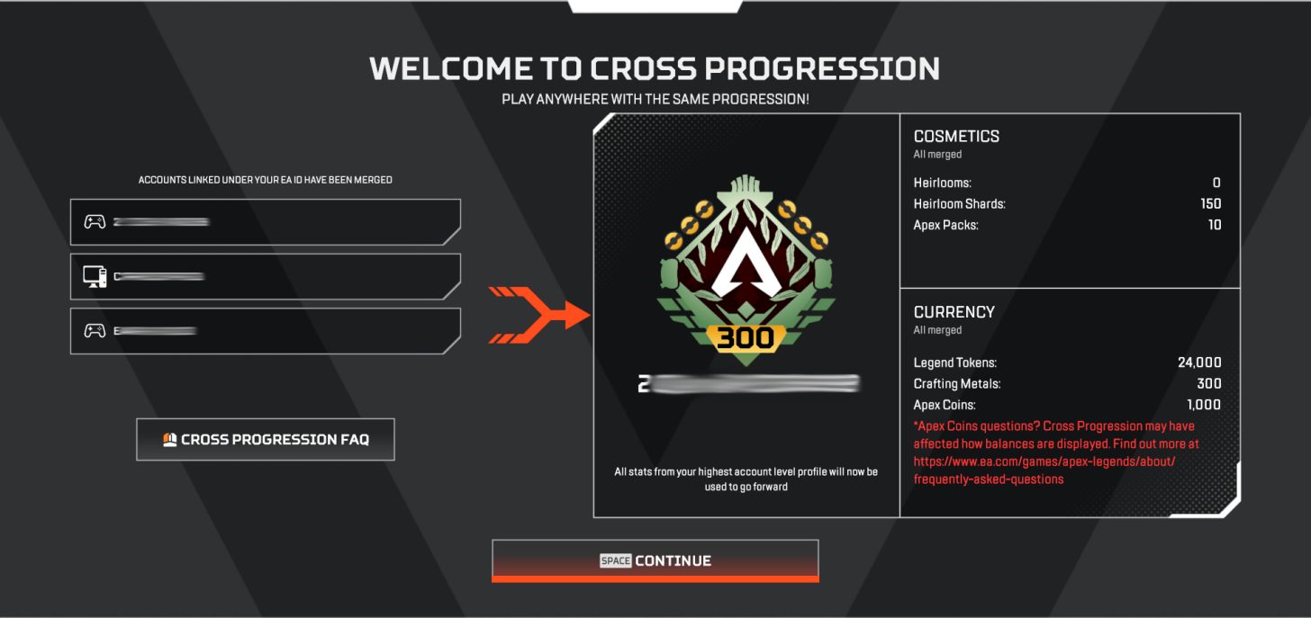 Apex Legends erhält Cross-Progression