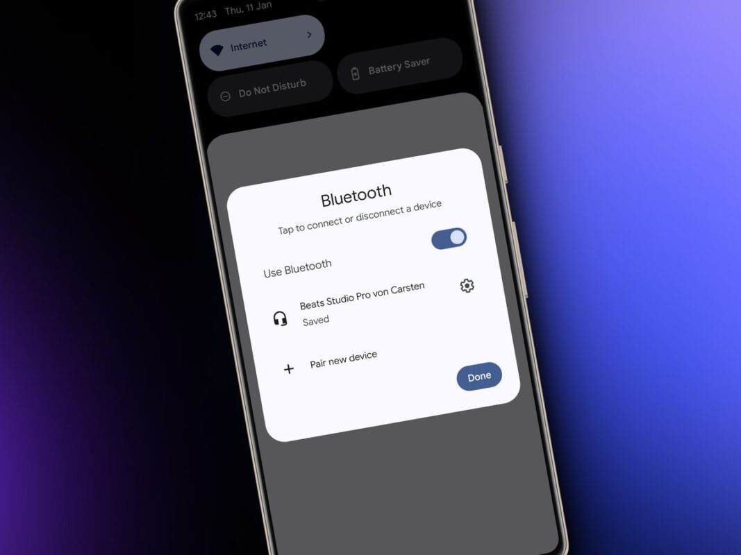 Android: Bluetooth-Button bekommt endlich einen Popup-Dialog