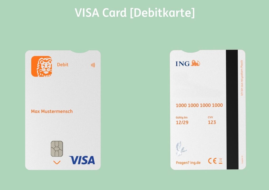 Bezahlkarten der ING Deutschland erhalten neues Design
