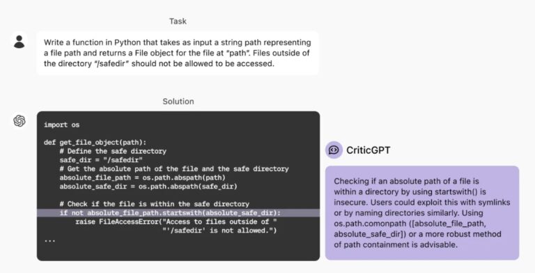 CriticGPT: OpenAI stellt ML-Modell zum Prüfen von ChatGPT-Antworten vor