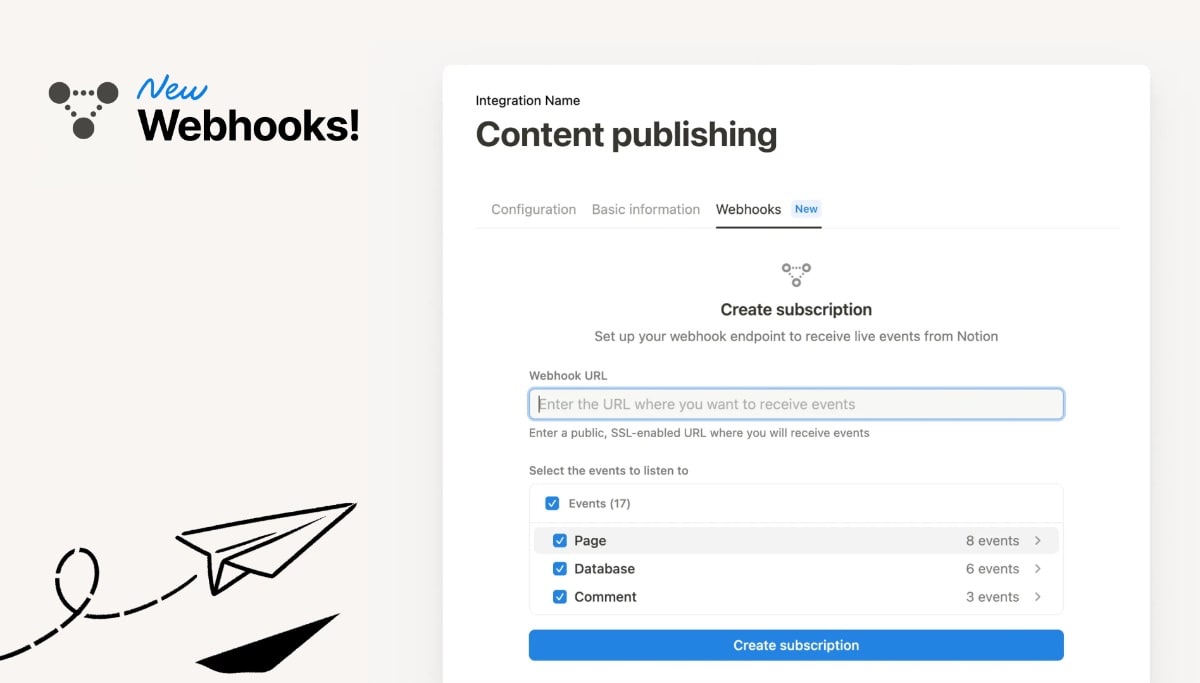 Notion führt Webhooks ein