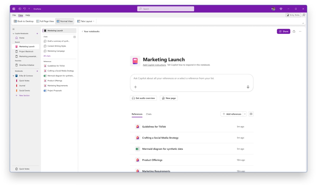 Copilot Notebooks landen in OneNote