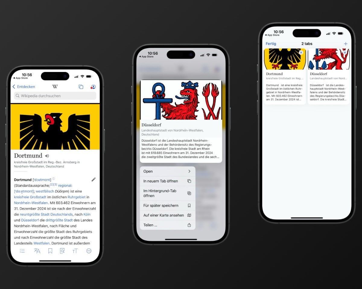 Wikipedia für iOS: Endlich mit Tab-Support unterwegs